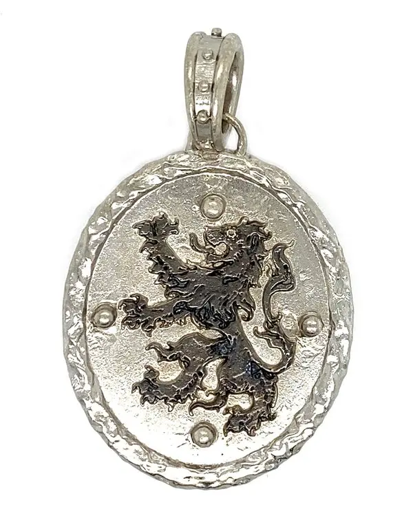 Armenta Romero Lion Medallion Pendant - Sterling Silver