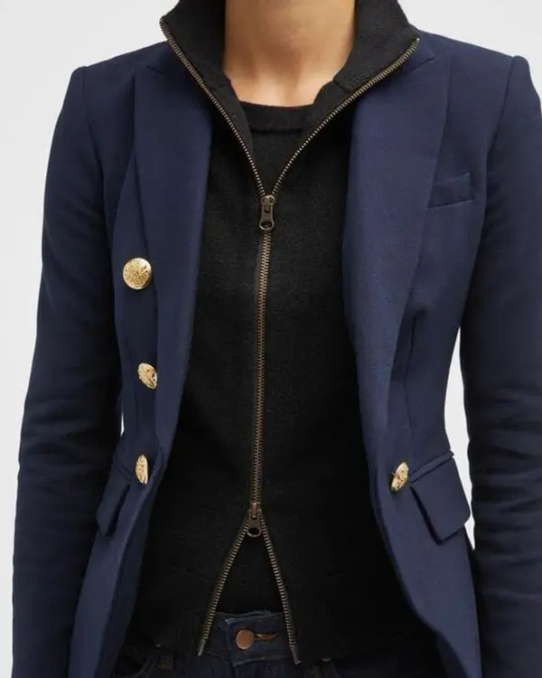 Veronica Beard Uptown Cashmere Dickey - Black