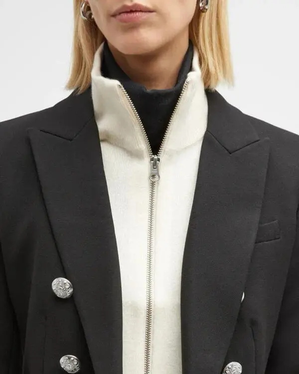 Veronica Beard Uptown Cashmere Dickey - Ivory