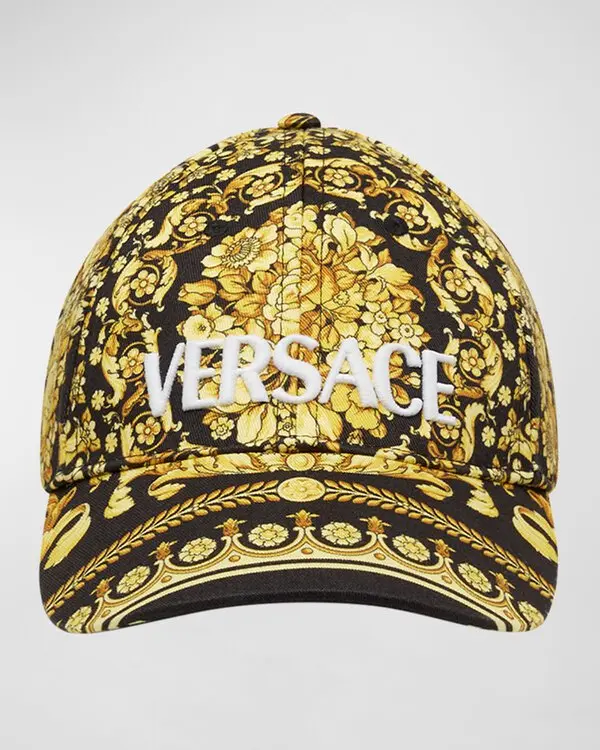 Versace Barocco Baseball Cap - Black/gold