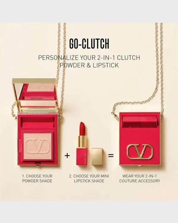 Valentino Garavani Vltn Go-clutch Bag With Refillable Finishing Powder - Med 03