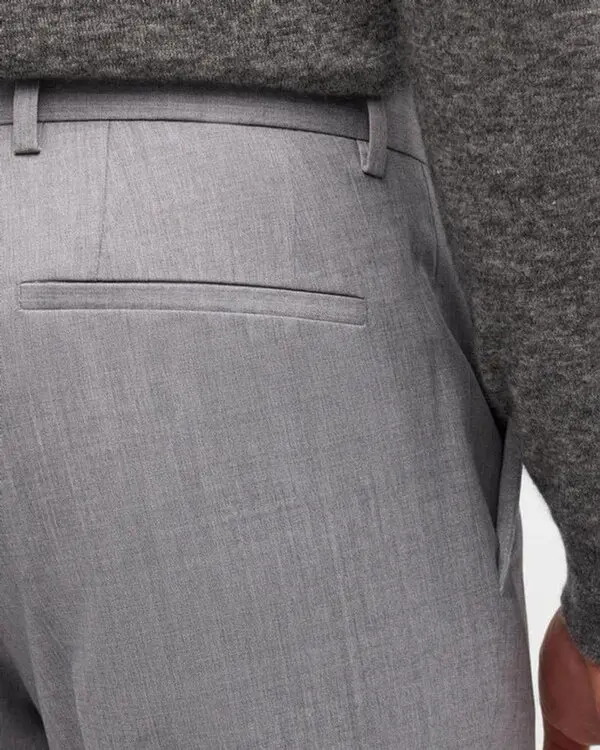 BOSS Genesis Slim-fit Wool Trousers - Light Gray