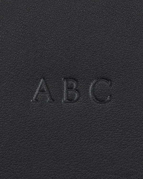 ROYCE NEW YORK Monogrammed Leather Travel Grooming Toiletry Kit, Personalized - Black