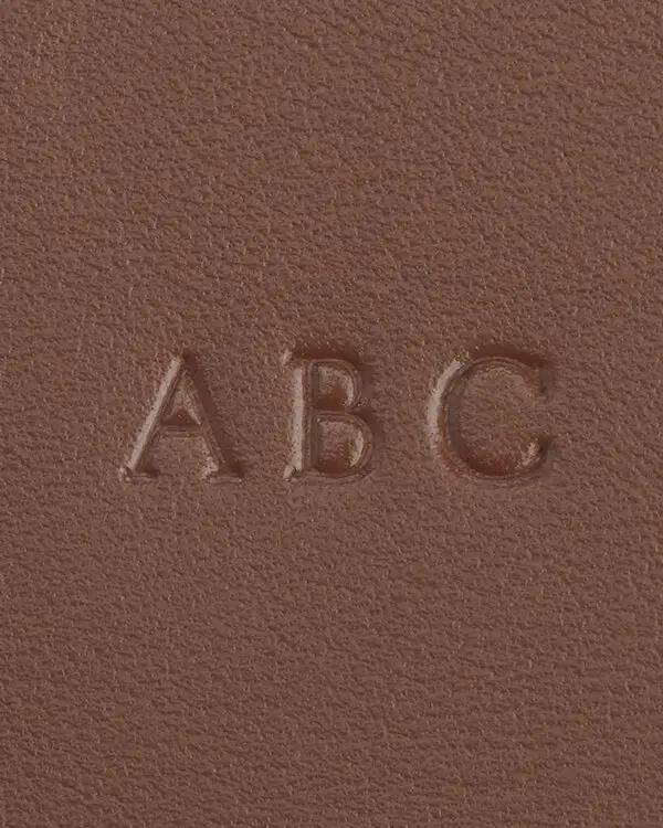 ROYCE NEW YORK Monogrammed Leather Travel Grooming Toiletry Kit, Personalized - Tan