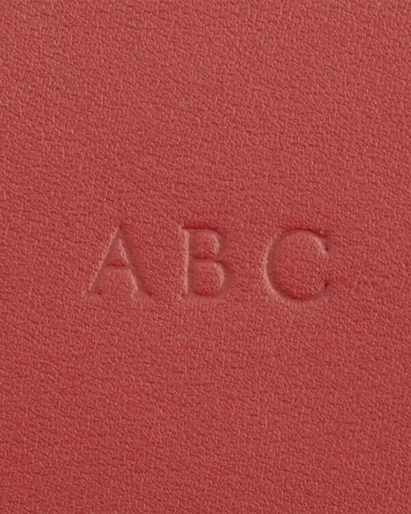 ROYCE NEW YORK Monogrammed Leather Luggage Tag - Red