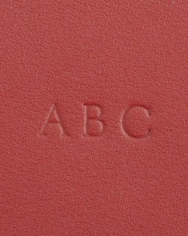 ROYCE NEW YORK Monogrammed Leather Retractable Luggage Tag - Red