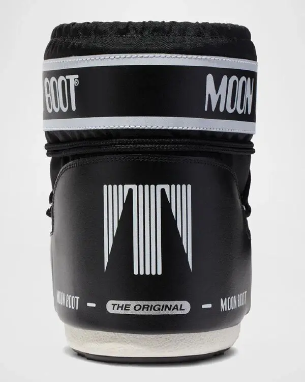 Moon Boot Classic Bicolor Lace-up Short Snow Boots - Black