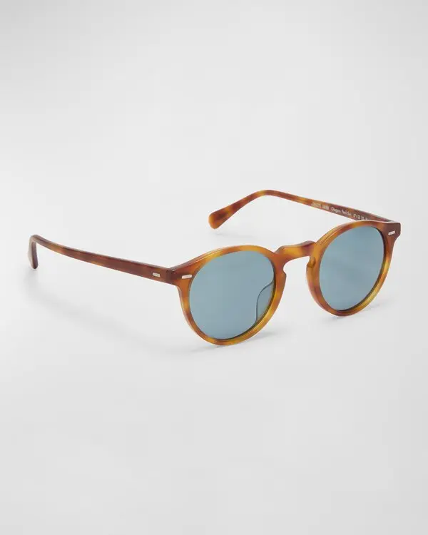 Oliver Spencer Gregory Peck Round Sunglasses - Brown