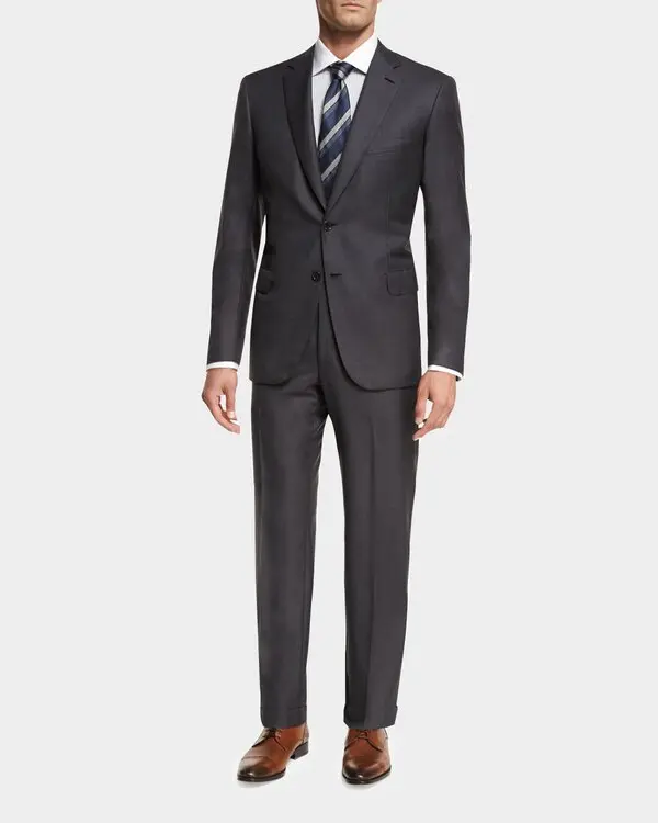 Brioni Essential Virgin Wool Two-piece Suit, Gray - Grey