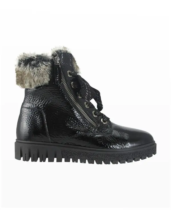 Ron White Ilsa Leather Faux Fur Winter Booties