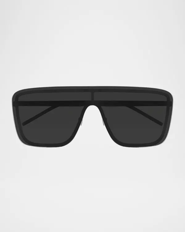 Saint Laurent Metal Shield Sunglasses - Black