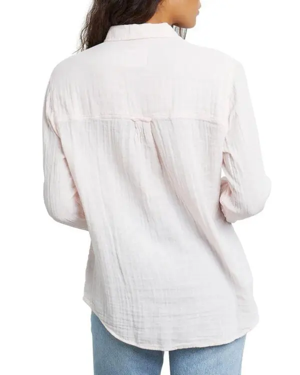 Rails Ellis Gauze Button-down Shirt - Petal