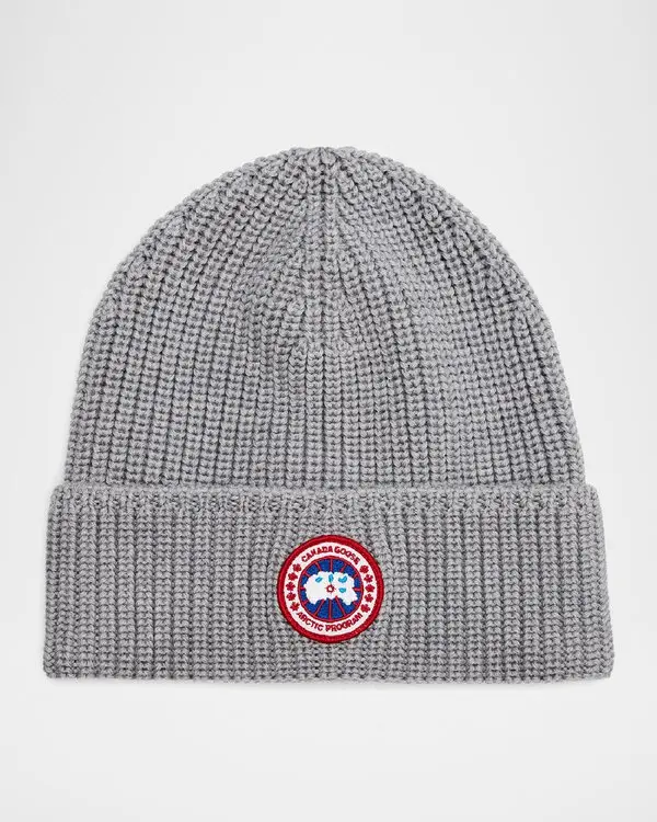 Canada Goose Arctic Rib-knit Beanie - Heather Grey