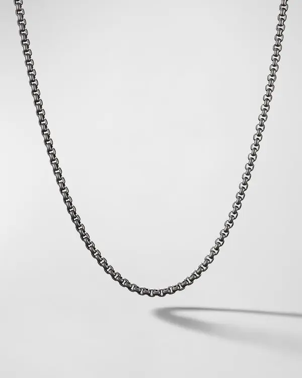 David Yurman 2.7mm Box Chain Necklace - Stainless Steel