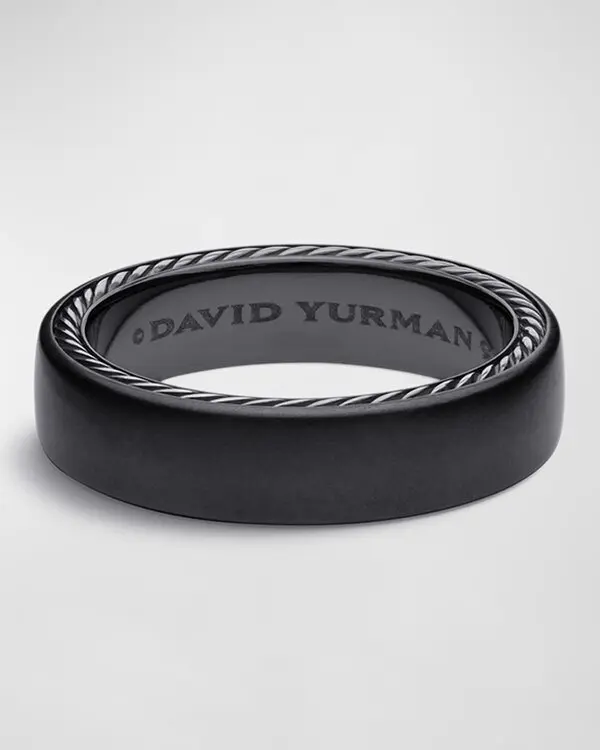 David Yurman Streamline Titanium Band Ring - Black Titanium