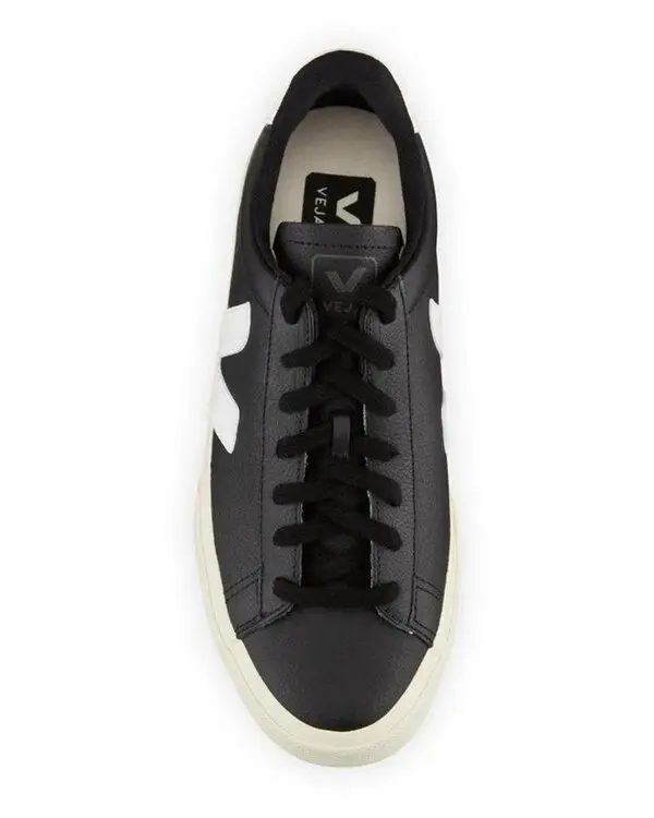 VEJA Campo Easy Two-tone Leather Sneakers - Black/white