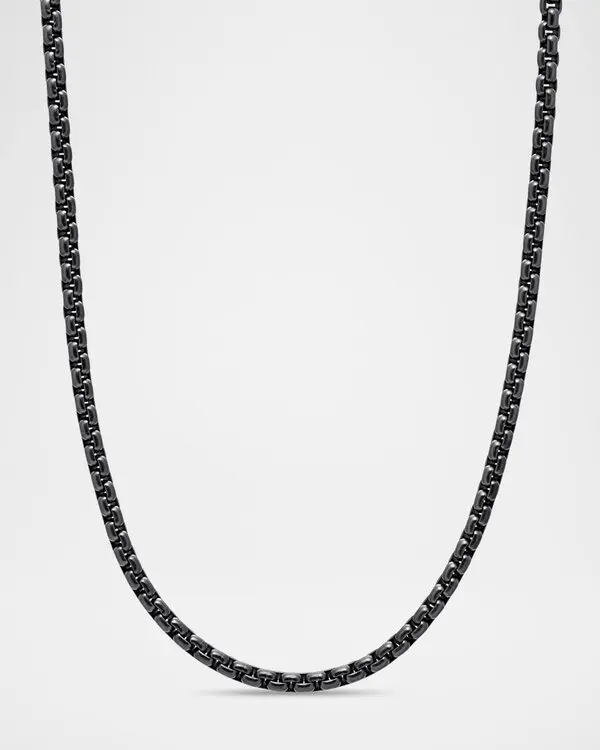 David Yurman Darkened Box Chain Necklace - Stainless Steel