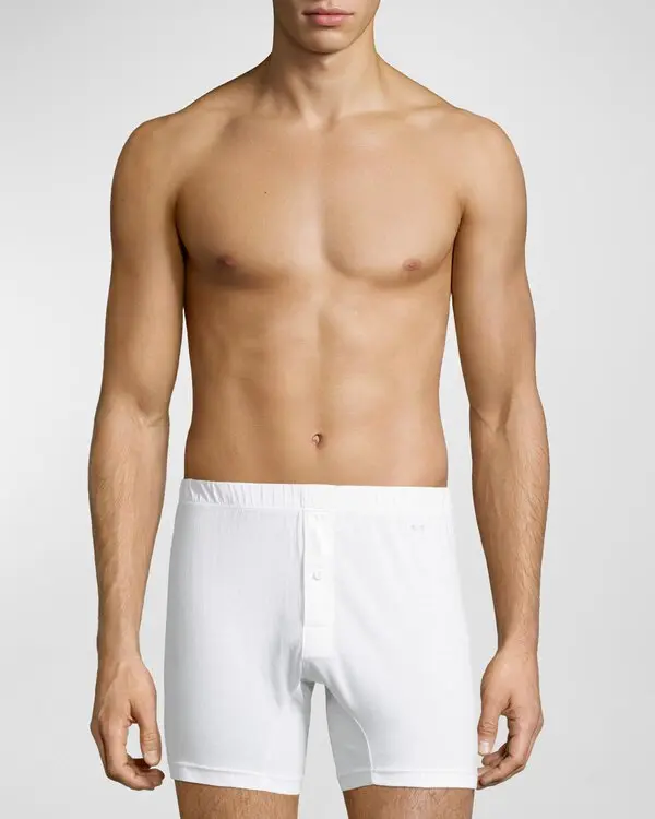 2(X)Ist Pima Cotton Knit Boxer - White