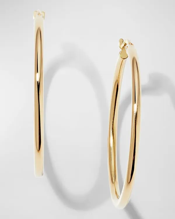 Roberto Coin 18k Round Hoop Earrings - Yellow Gold