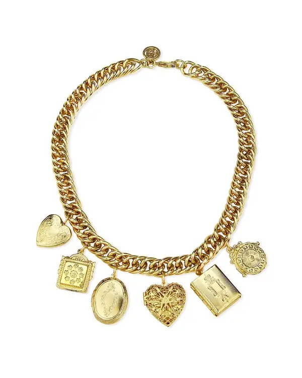 BEN-AMUN Multi-locket Chain Necklace - Gold