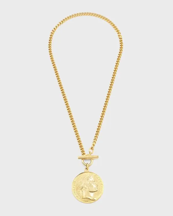 BEN-AMUN Coin Pendant Necklace - Gold
