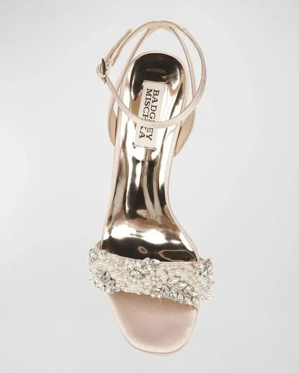 Badgley Mischka Clara Embellished Sandals - Openwt
