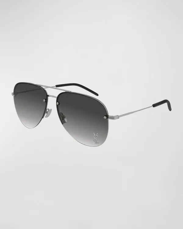 Saint Laurent Apos;s Gradient Metal Aviator Sunglasses