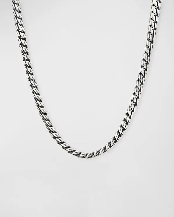 David Yurman 8mm Curb Chain Necklace - Silver