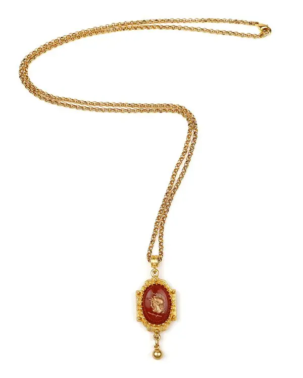 BEN-AMUN Intaglio Pendant Necklace - Gold