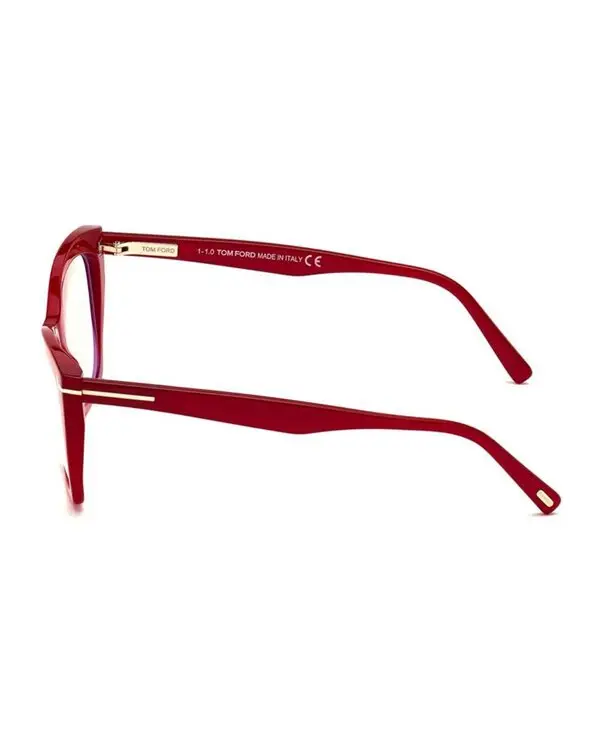 TOM FORD Acetate Cat-eye Optical Glasses - Red