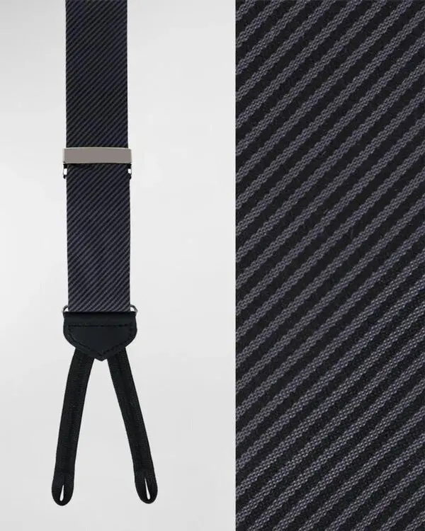 Trafalgar Leyton Diagonal-weave Silk Suspender