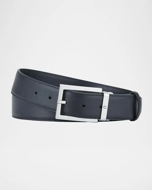 Montblanc Rectangle-buckle Leather Belt