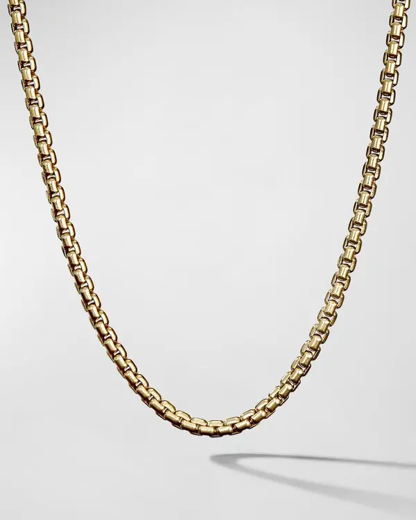 David Yurman 18k Box Chain Necklace - Gold