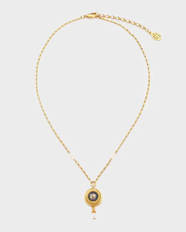 BEN-AMUN 24k -plated Mosaic Pendant Necklace - Gold