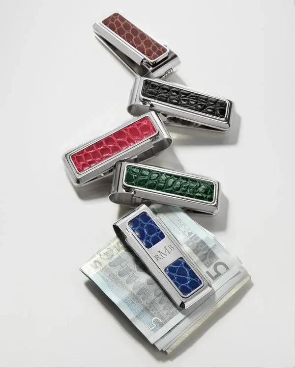 M CLIP Monterey Alligator Money Clip - Black