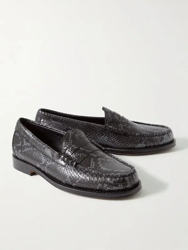 G.H. Bass & Co. Weejun Heritage Larson Snake-Effect Leather  display picture 1
