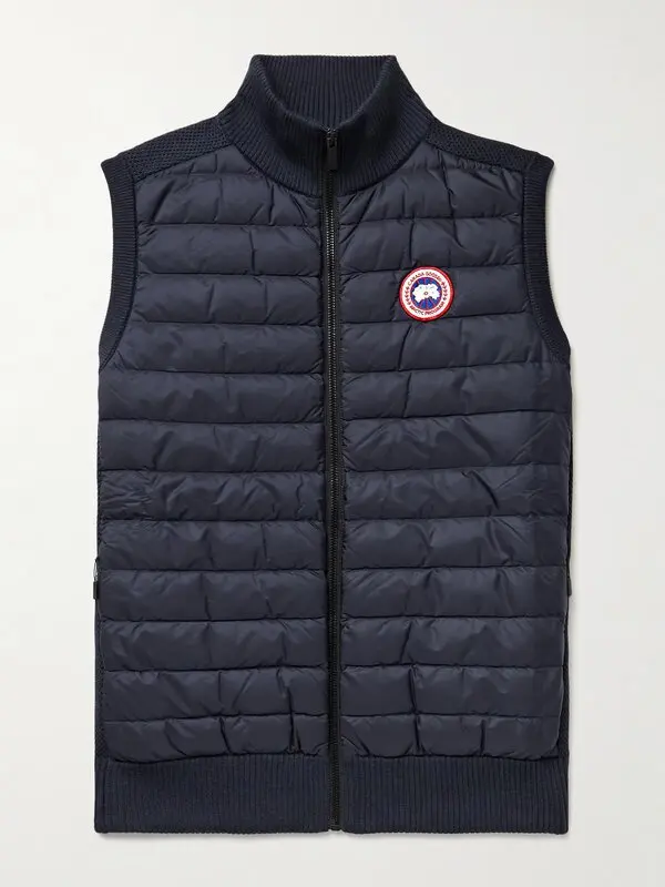 Canada Goose Hybridge Slim-fit Merino Wool And Quilted Nylon Down Gilet
