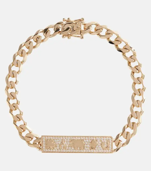 SYDNEY EVAN Luck 14kt Yellow Chain Bracelet - Gold