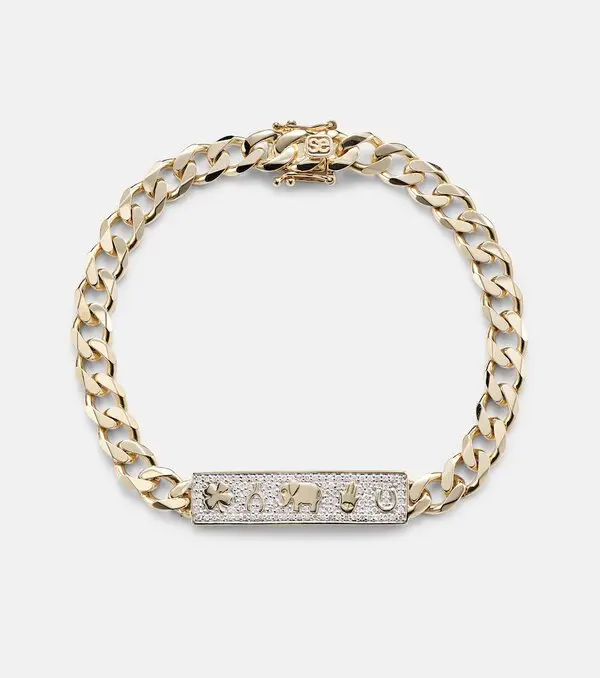 SYDNEY EVAN Luck 14kt Yellow Chain Bracelet - Gold