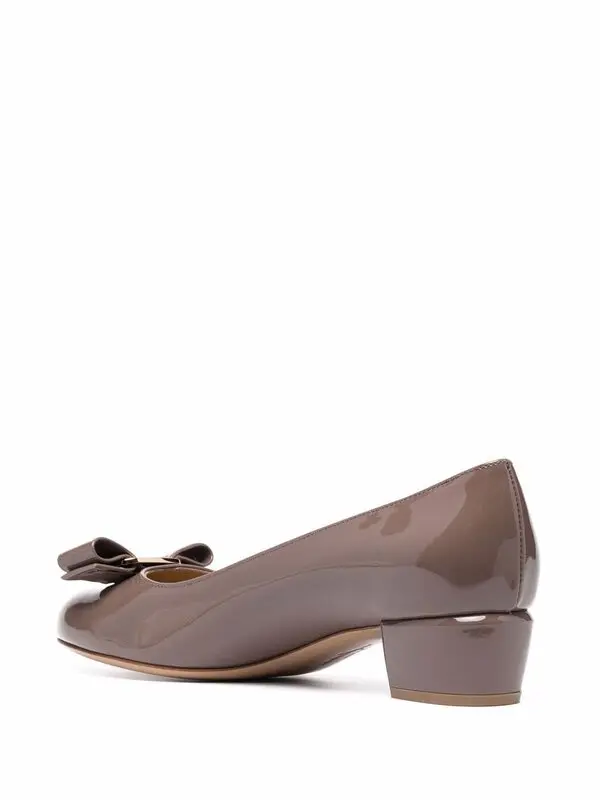 FERRAGAMO Vara Block-heel Pumps - Brown