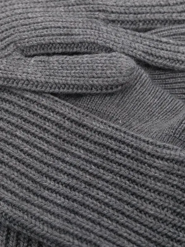 Red Valentino Ribbed Knitted Elbow Gloves - Grey