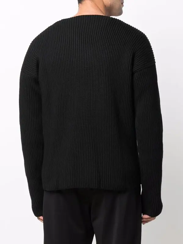 Off-White Diag Stripe Round-neck Jumper - Black