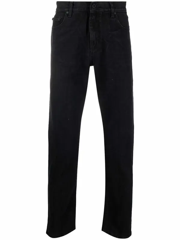 Off-White Industrial-belt Slim-cut Jeans - Black