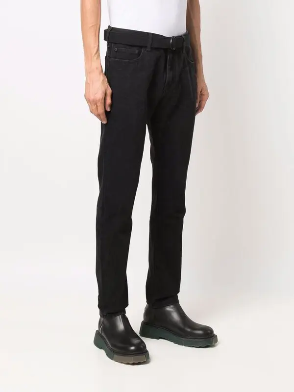 Off-White Industrial Strap Slim-cut Jeans - Black
