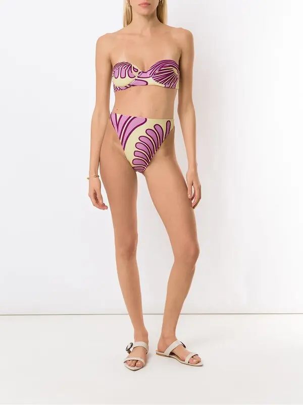 ADRIANA DEGREAS Printed High-leg Bikini Set