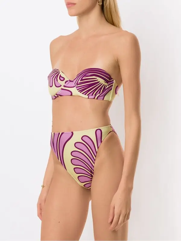 ADRIANA DEGREAS Printed High-leg Bikini Set
