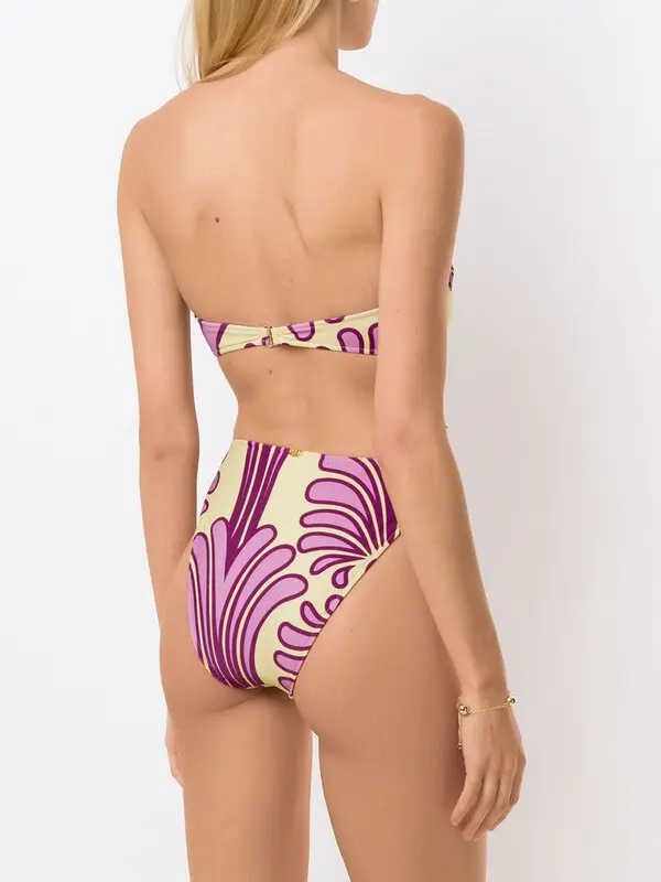 ADRIANA DEGREAS Printed High-leg Bikini Set