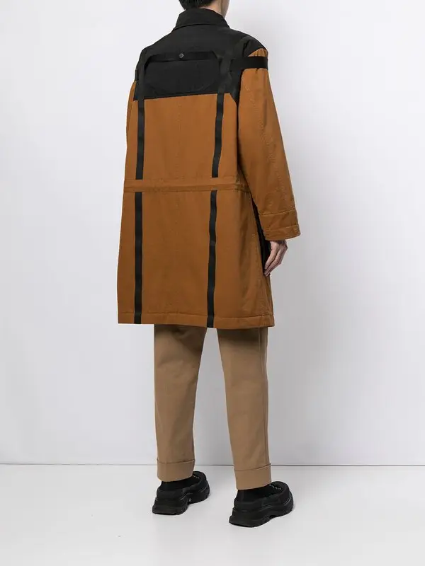 PORTS V Panelled Hooded Raincoat