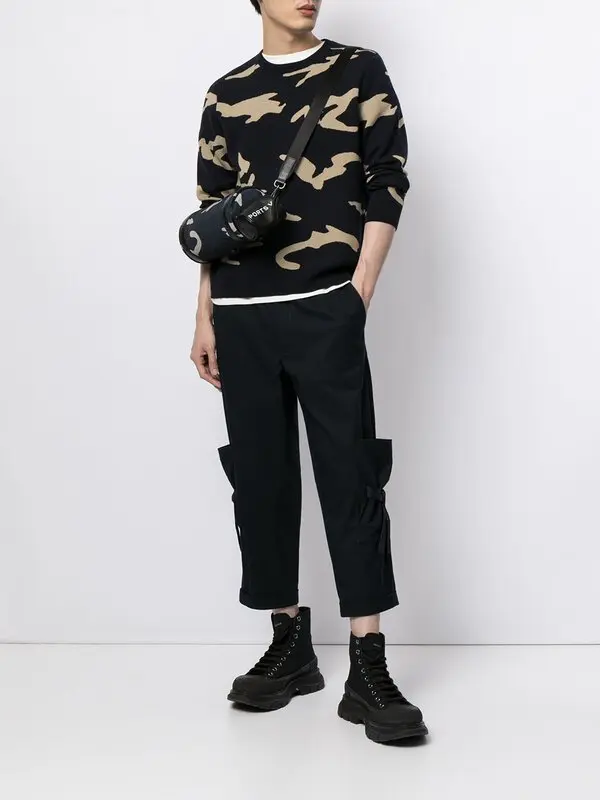 PORTS V Camouflage-pattern Wool Sweater