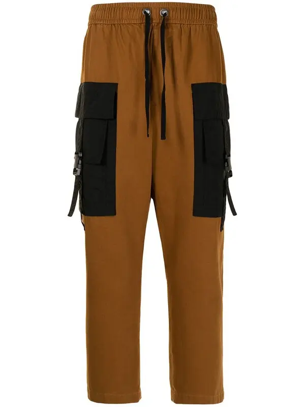 PORTS V Contrasting Panel Cropped Trousers
